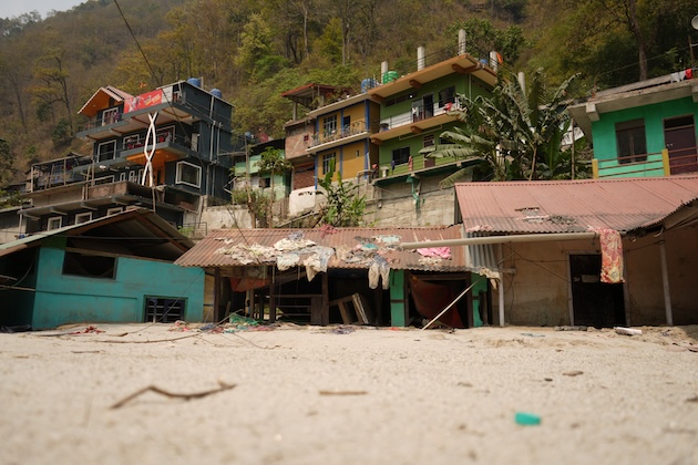 03- A house submerged in sand & silt deposited after the flood near ...