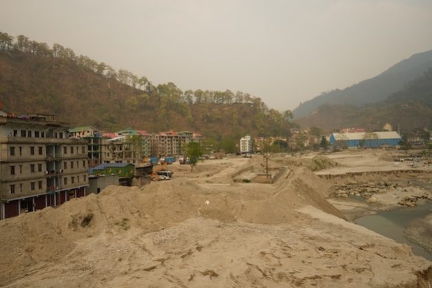 Sand silt deposit post floods in Rangpo, Sikkim - Inter Press Service ...